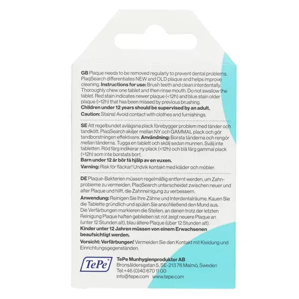 TePe PlaqSearch Révélateur de Plaque 10 pastilles | Pas cher