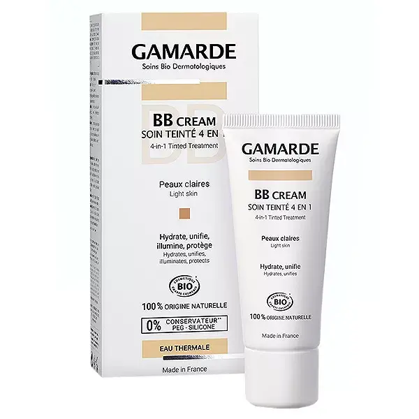 Gamarde BB Cream Soin Teinté 4 en 1 Peaux Claires Bio 40ml | Pas cher