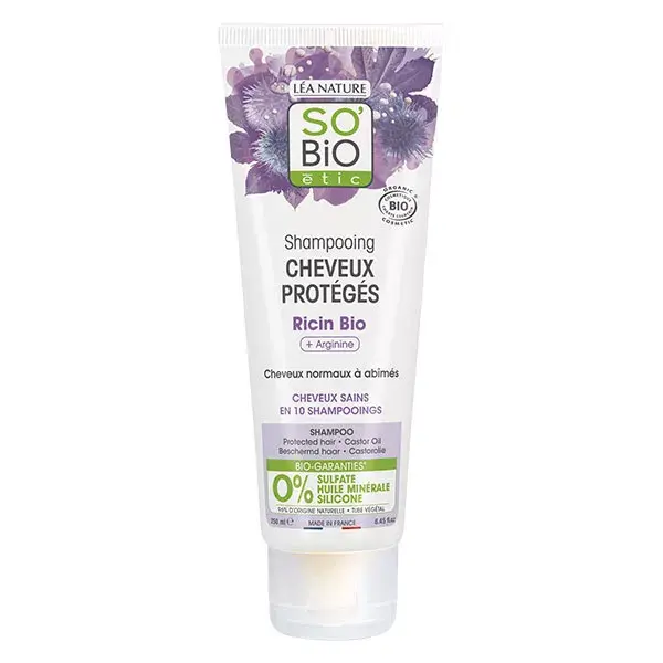 So'Bio Étic Cheveux Protégés Shampoing Ricin & Arginine Bio 250ml | Pas ...