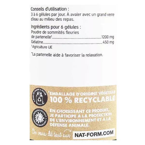 Nat & Form Original Partenelle 200 gélules | Pas cher