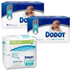 Buy Dodot Pro Sensitive+ T1 Diapers (2-5 Kg) 2x38 units + Aqua Plastic ...