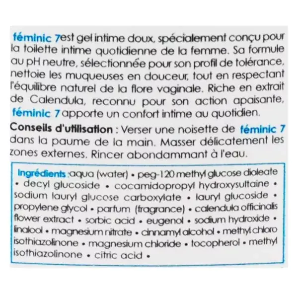 Féminic 7 Gel Intime Doux 200ml | Prix discount