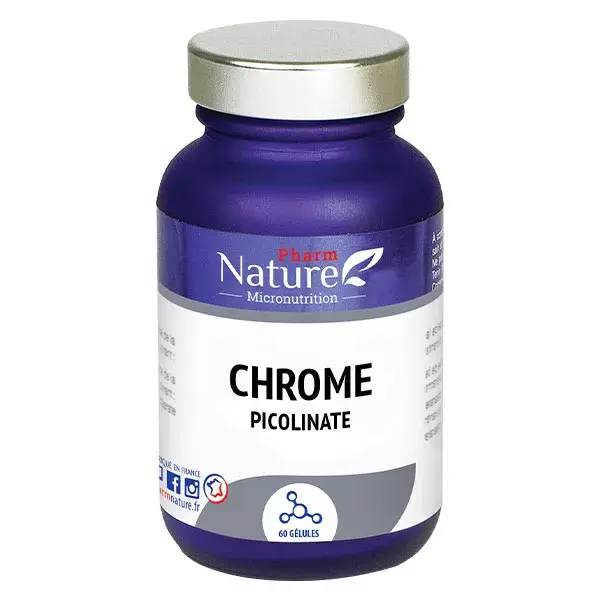Pharm Nature Micronutrition Chrome Picolinate 60 gélules | Pas cher