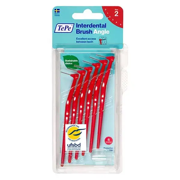 TePe Brossette Interdentaire Angle Eco-Responsable ISO 2 / 0,5mm 6 ...