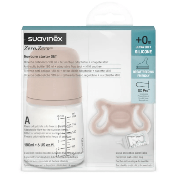 Suavinex Zero Zero Set Recém-Nascido Médio Biberão + Chupeta +0m