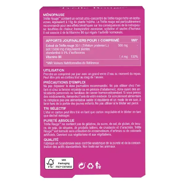 New Nordic Red Clover Menopause + Hot Flushes 30 Tablets | Sanareva