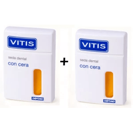 Buy Vitis Dental FLOSS waxed 2x50meters DUPLO | Mifarma UK