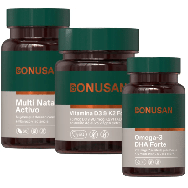 Comprar Bonusan Multi Natal Activo + Omega-3 DHA Forte + D3 & K2 | Atida