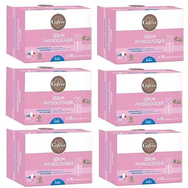 Gifrer Sérum Physiologique 5ml 30 unidoses Lot de 6 | Prix bas