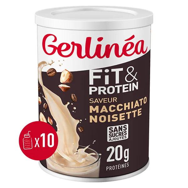 Gerlinéa Fit & Protein Milkshake Protéiné Macchiato Noisettes 20 G De ...