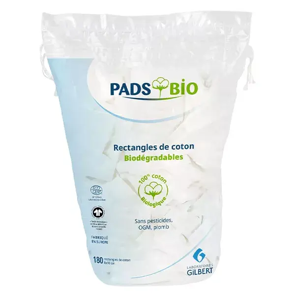 Laboratoires Gilbert Premiers Secours Pads Bio Rectangle de Coton 8 x ...
