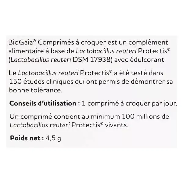 BioGaia l. reuteri ProTectis Strawberry Flavoured Probiotic 10 Tablets ...