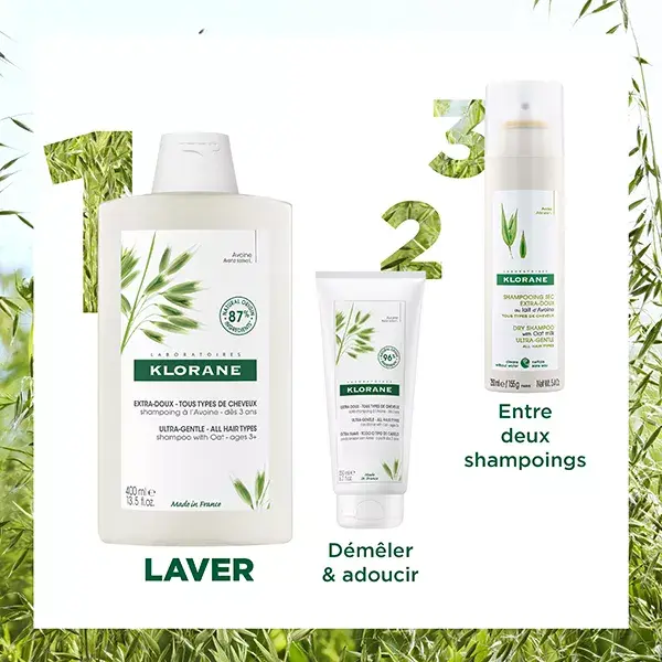 Klorane Avoine Shampoing Extra-Doux 400ml | Pas cher