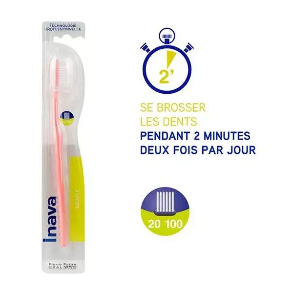 Inava 20/100 brosse à dents souples Lot de 4 | Atida | Santediscount