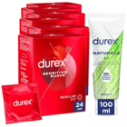 Durex Naturals Gel Lubricante Íntimo 100 ml + Preservativos Sensitivo ...