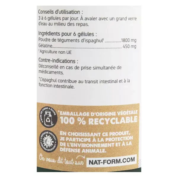 Nat & Form Original Ispaghul 200 gélules | Pas cher